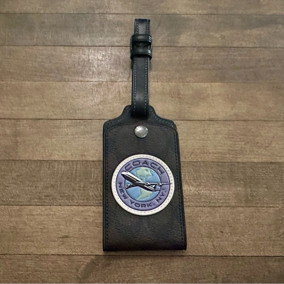 Coach | Accessories | Coach Luggage Tag In Signature Canvas With Travel ...
